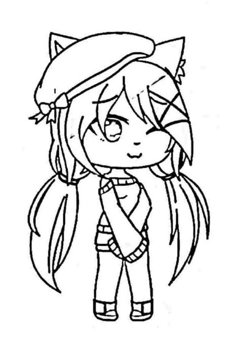 Gacha Life Linda Para Colorear Imprimir E Dibujar ColoringOnly