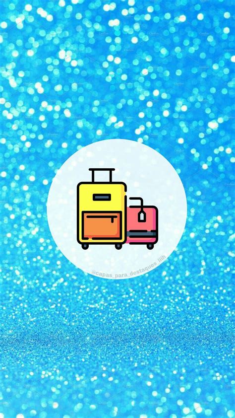 Capas Para Destaques Do Instagram Viagem Instagram Glitter Azul