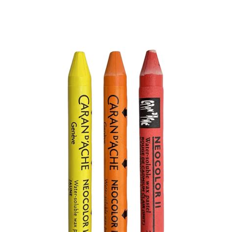 Caran D Ache Neocolor II Aquarelle Water Soluble Wax Pastels Colours