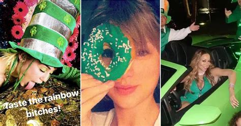 Celebrity St Patricks Day Celebrations From Taylor Swift To Mariah Carey And Kardashians The