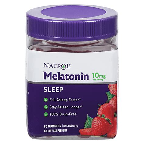 Natrol Melatonin Sleep 10 Mg Gummies Strawberry 90 Ea Buehlers
