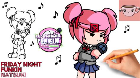 Comment Dessiner Natsuki Friday Night Funkin Mod Doki Doki Takeover