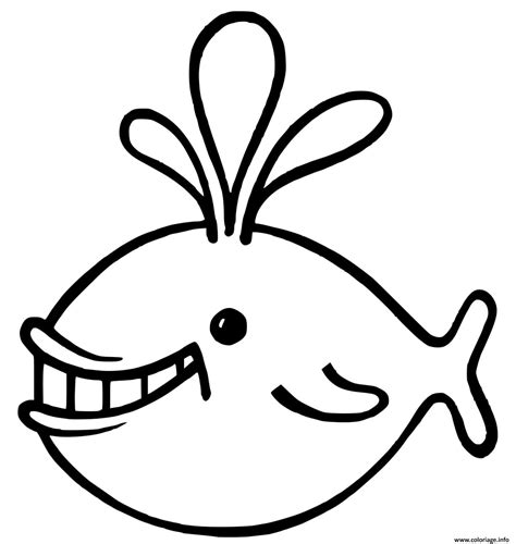 Coloriage Baleine Facile Mammifere Marin De Grande Taille Dessin