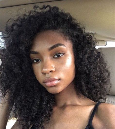 Black Girl With Curly Hair Beautiful Black Women Black Women Hair Care Head Hair