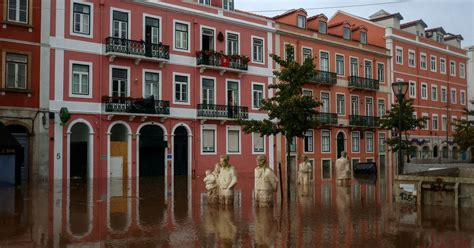 Portugal foi atingido por fortes chuvas e inundações residentes