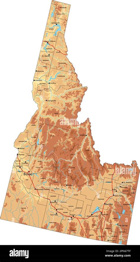 Mapa de idaho falls Imágenes vectoriales de stock Alamy