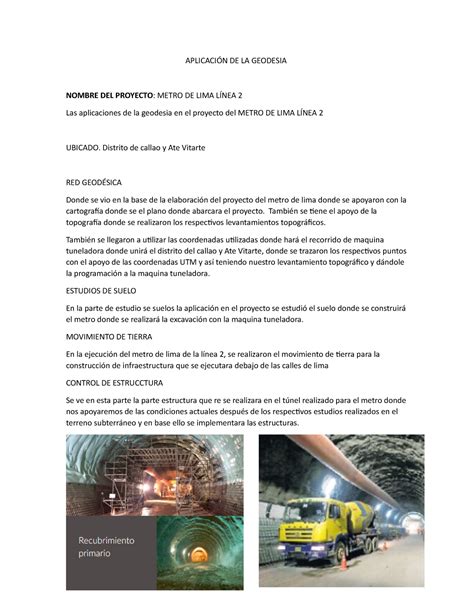 Aplicaci N De La Geodesia Geomatica Utp Studocu