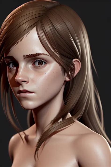 Dopamine Girl Emma Watson Bottomless Unique Soft Face Long Hair