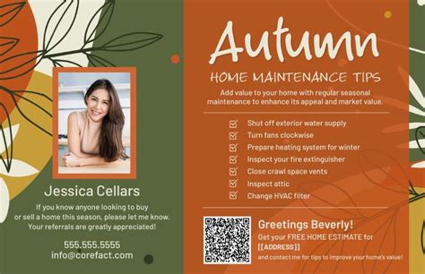 Product Seasonal Postcard Autumn Home Maintenance Tips Corefact