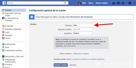 Pasos Para Cambiar Tu Nombre De Facebook2020