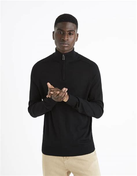 Pull Noir Col Montant Homme Atelier Yuwa Ciao Jp