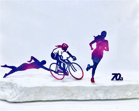 Triathlon Sculpture Unique Gift For Her Table Top Decor Home Office