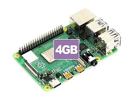 waveshare raspberry pi 4 model b 4gb ram with powerful processor faster networking support dual