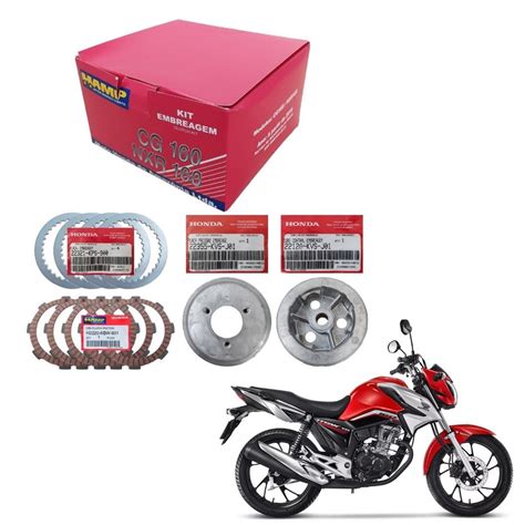 Kit Embreagem Hamp Honda Cg Titan Fan Cargo Start Nxr Bros Em