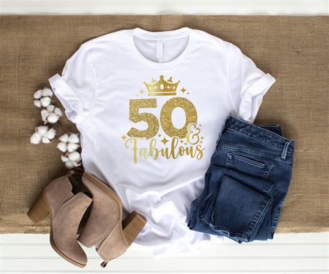 50 And Fabulous SVG 50th Birthday SVG Fifty Birthday Shirt SVG 50th