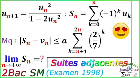 Les Suites Numériques Limite d une Somme 2 Bac SM Exercice 27