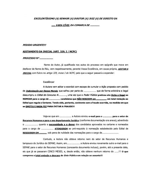 Modelo De Peticao Dano Moral