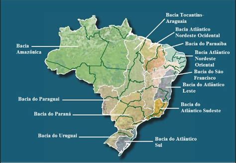 Bacias hidrográficas do Brasil quais são mapa Brasil Escola