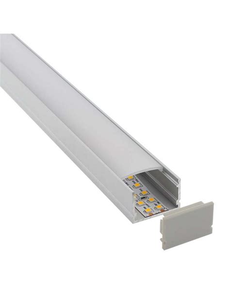 KIT Perfil Aluminio FAT Para Tiras LED 1 Metro