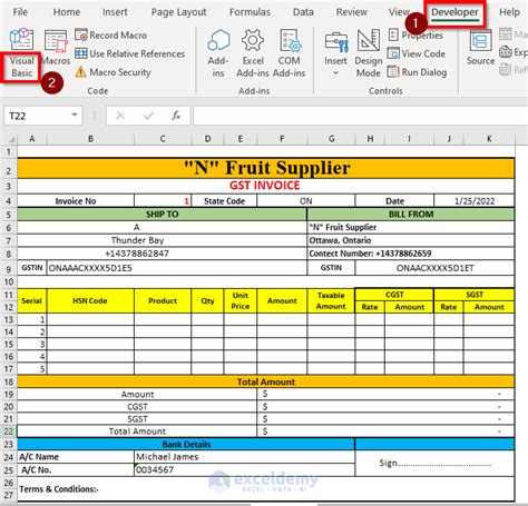 Create Gst Invoice Format In Excel Methods
