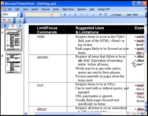 can i preserve graphics of my pdf file when i convert the file to ppt format verypdf