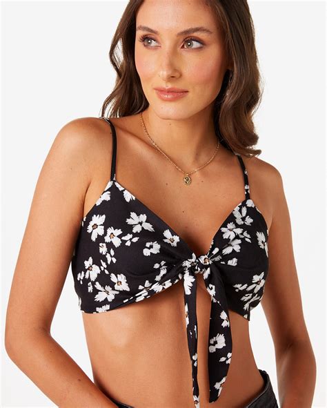 Riachuelo Top Feminino Amarra O Floral Preto Pool By Riachuelo