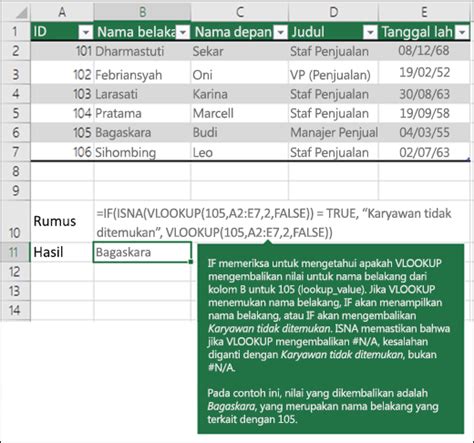 Rumus Vlookup Dan Hlookup Beserta Contohnya