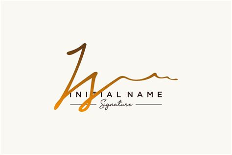 Initial JS Signature Logo Template Vector Hand Drawn Calligraphy