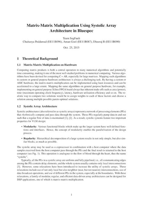pdf matrix matrix multiplication using systolic array ee11b087 aman segfault pdf · matrix