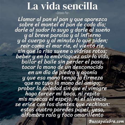 Poema La vida sencilla de Octavio Paz Análisis del poema