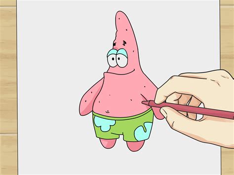 How To Draw Patrick From SpongeBob SquarePants 7 Steps