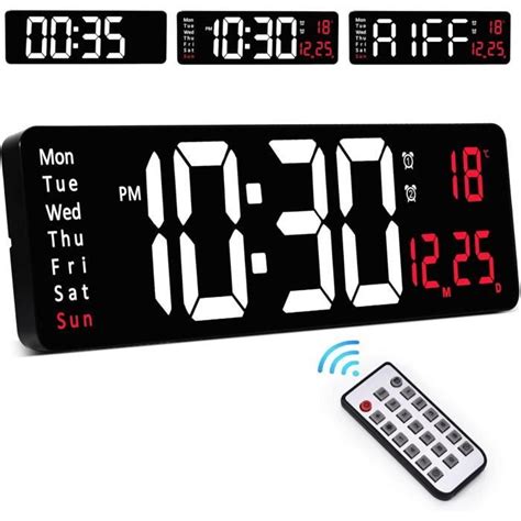Grande Horloge Murale Numérique Avec Télécommande Marque Modèle