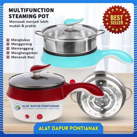 Jual Multifungsi Electric Fry Pan Steamer Panci Listrik Lapisan