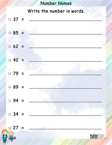 Writing Numbers In Word Form Worksheets