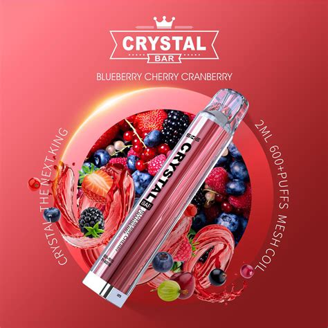 Crystal Bar Blueberry Cherry Cranberry 2 Nikotin 600 Züge