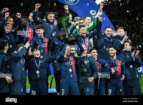 Paris France France Rd Jan Psg Players Celebrate Their