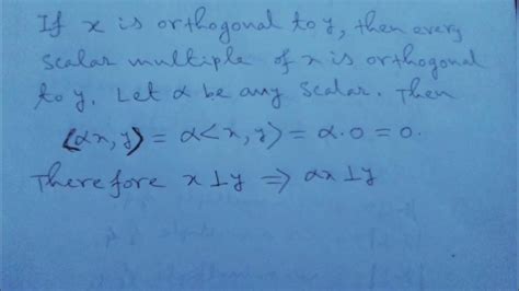 orthogonal complement in hilbert spaces definition of orthogonality and properties part1
