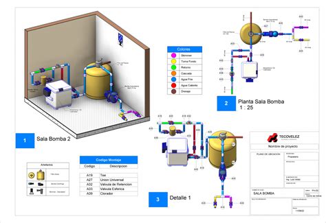 Archivo De Proyecto Hidraulico De Piscina Familiar Revit Tecovelez