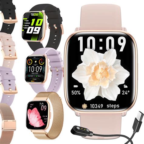Smartwatch Zegarek Damski Polskie Menu Rozmowy Sport Amoled Paski