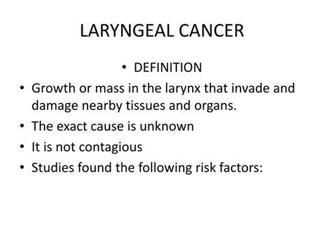 PPT LARYNGEAL CANCER PowerPoint Presentation ID 5370058