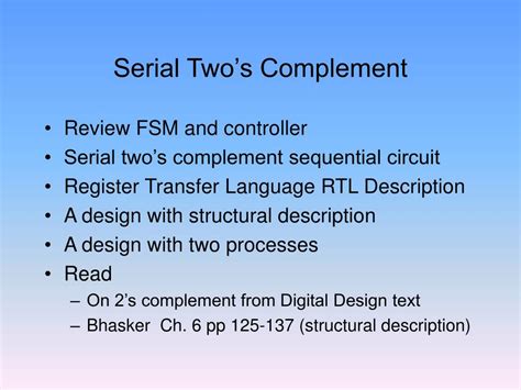 ppt serial two s complement powerpoint presentation free download id 3198325