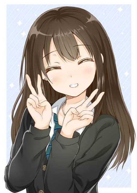 Chica Anime Cabello Castaño 100 imágenes chicas con cabello castaño
