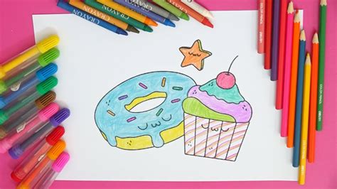 Tô màu bánh donut Cùng trải nghiệm thêm tính giải trí khi ăn bánh