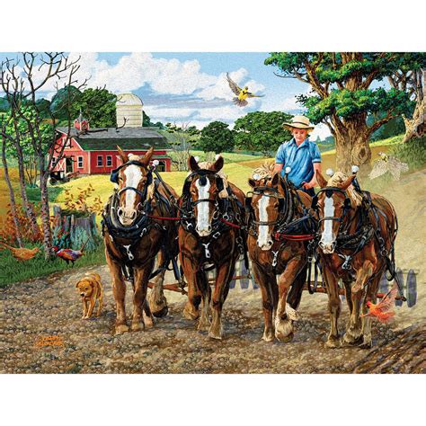 Amish Farm Large Piece Jigsaw Puzzle Spilsbury