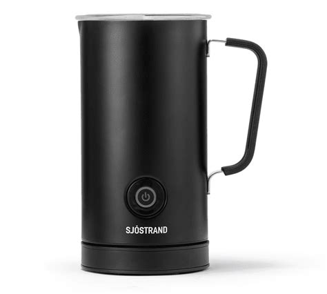 Sjostrand Mousseur à lait electrique et chauffe lait noir