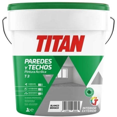 Pintura Acril Mate Int Ext Lt Bl T Titan
