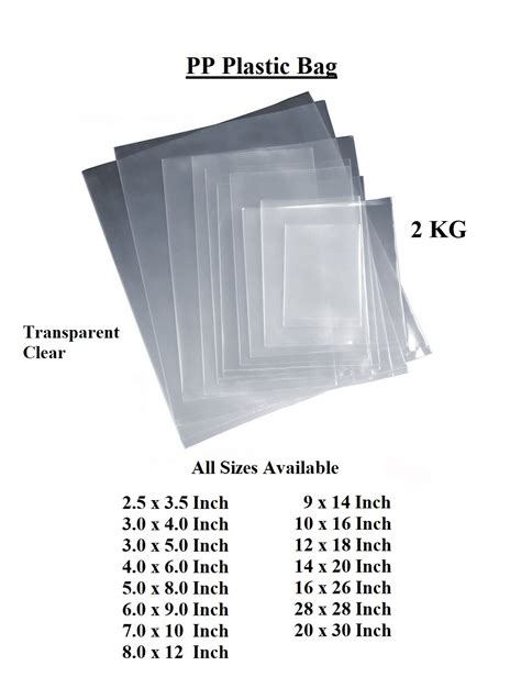 PP Clear Plastic Bag Transparent Poly Plastic Bag Beg Plastik