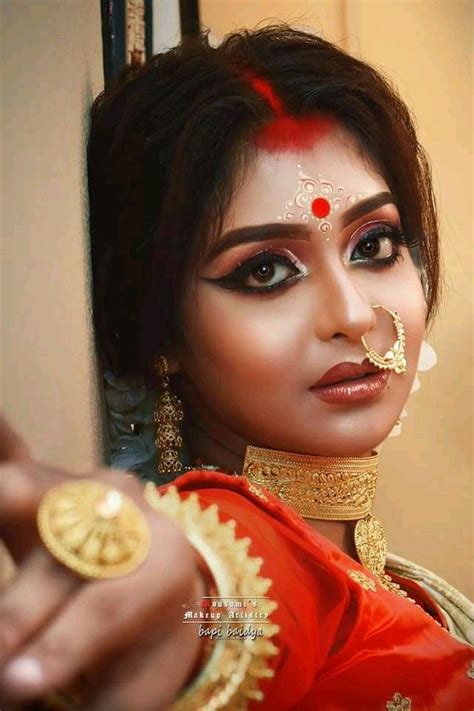 Bengali Bridal Makeup Bridal Eye Makeup Bridal Beauty Portrait