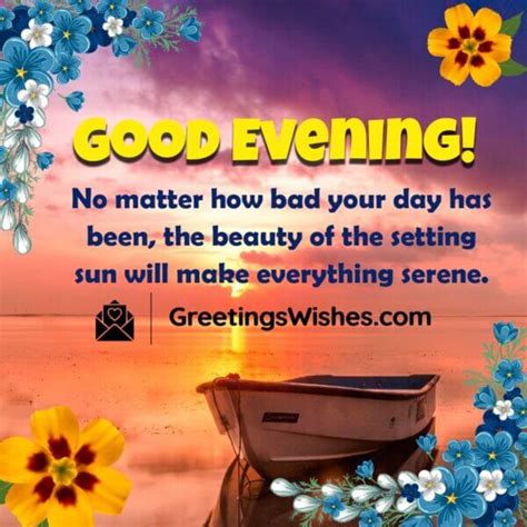 Good Evening Messages Greetings Wishes