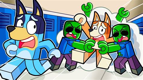 SOBREVIVE A 943 543 843 ZOMBIES CON BLUEY Y BINGO En ROBLOX LAS